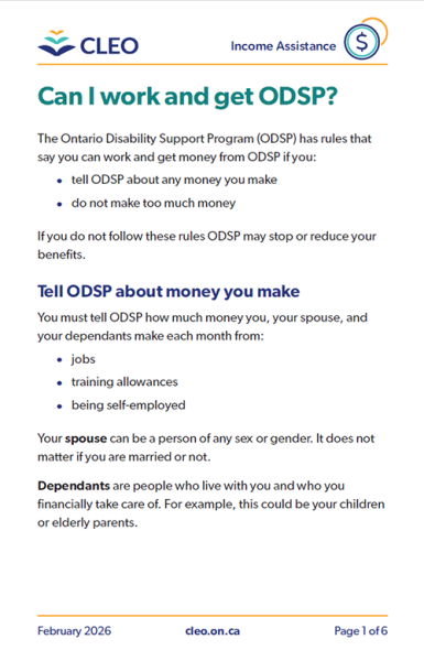 If you earn more than $1,000 in a month - CLEO (Community Legal ...